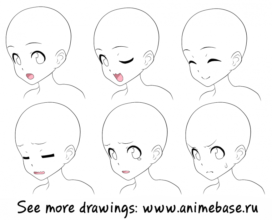 Reference faces emotions - Anime Bases .INFO