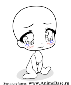 cry chibi base - Anime Bases .INFO